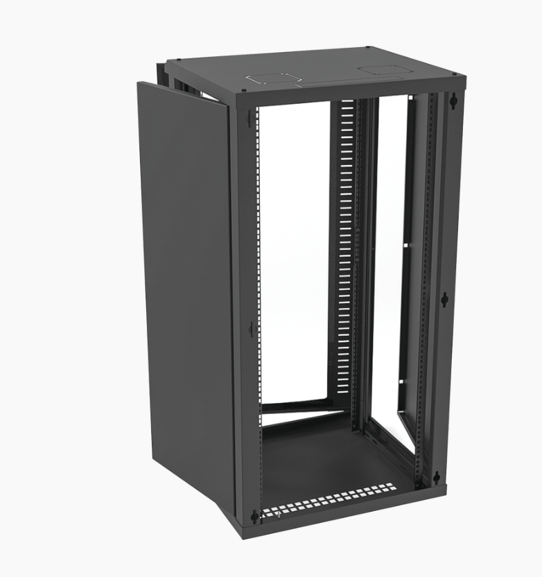 19" 24U Rack Wall Mounted, Single Section Enclosure Network Server Rack ...