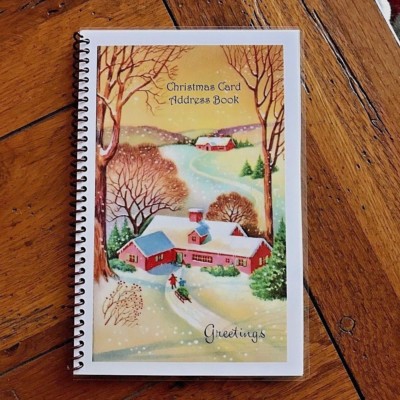 CHRISTMAS CARD ADDRESS BOOK Organizer Personalized Free 8 yr Tracker | eBay
