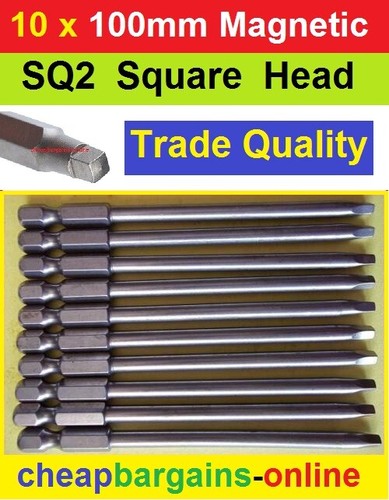 SQ2 POWER DRIVER BIT MAGNETIC 100mm TRADE SCREWDRIVER POWER SCREW ...