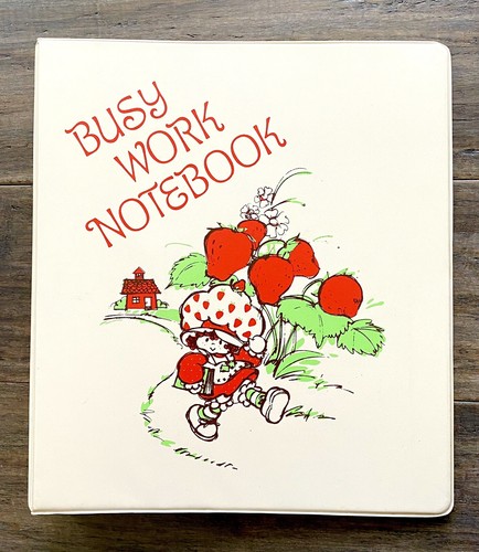 Strawberry Shortcake RARE 1980 Busy Work Notebook Binder Vintage | eBay