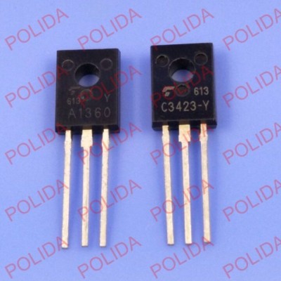 5PAIR or 10PCS TOSHIBA TO126 2SA1360-Y/2SC3423-Y 2SA1360/2SC3423 A1360 ...