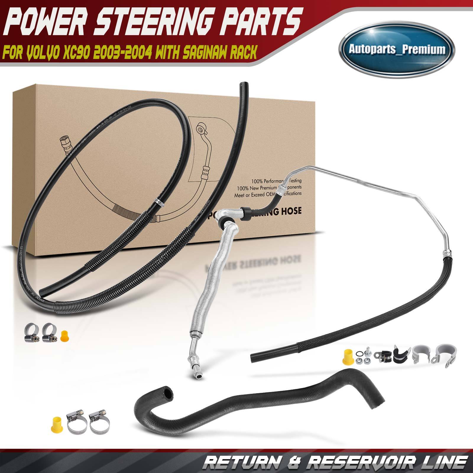 3x Power Steering Return & Reservoir Line Hose Assembly for Volvo XC90 ...