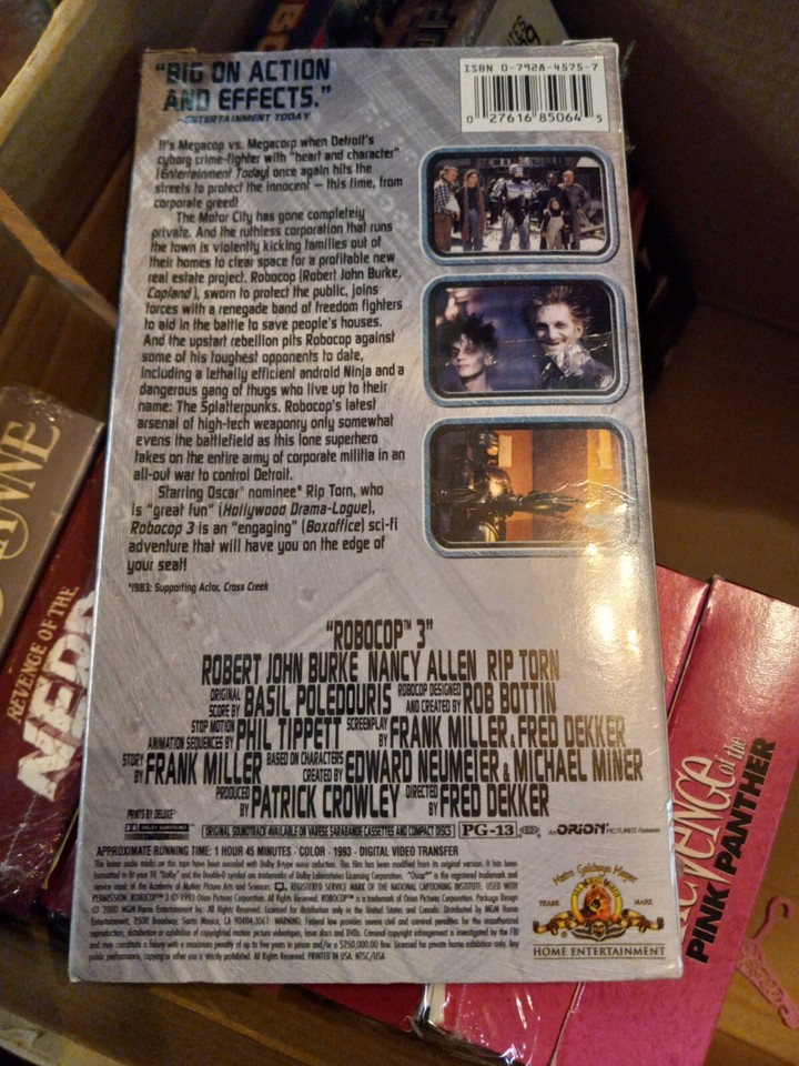 Robocop 3 VHS 1993, 2000 Release 27616850645| eBay