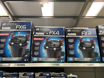FLUVAL FX6 FX4 FX2 EXTERNAL POWER FILTER WITH MEDIA CANISTER FISH TANK ...
