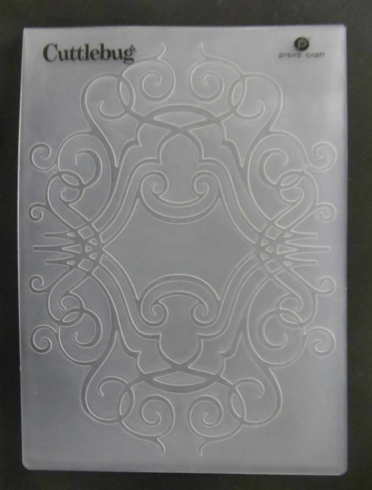 Cuttlebug 5 x 7 Embossing Folder ELEGANT SWIRLS w WORD WINDOW breath ...