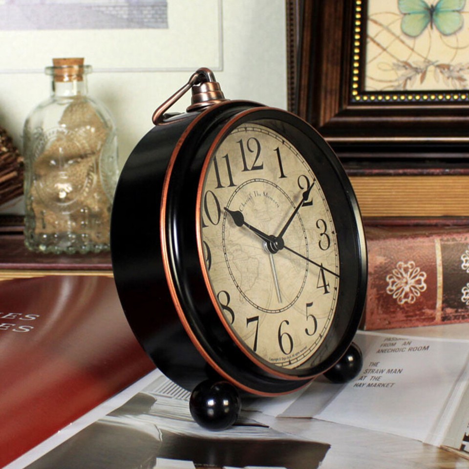 Classic Alarm Clock Antique Wall Watch Kids Alarm Clock Rustic Wall ...