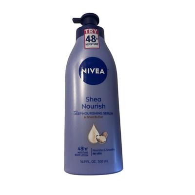 NIVEA Shea Nourish Body Lotion with Deep Nourishing Serum Shea Butter ...