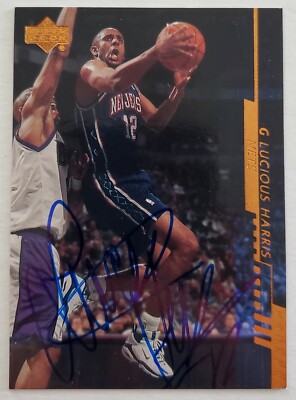 Lucious Harris Signed 2000 Upper Deck #107 Card New Jersey Nets NBA RAD ...
