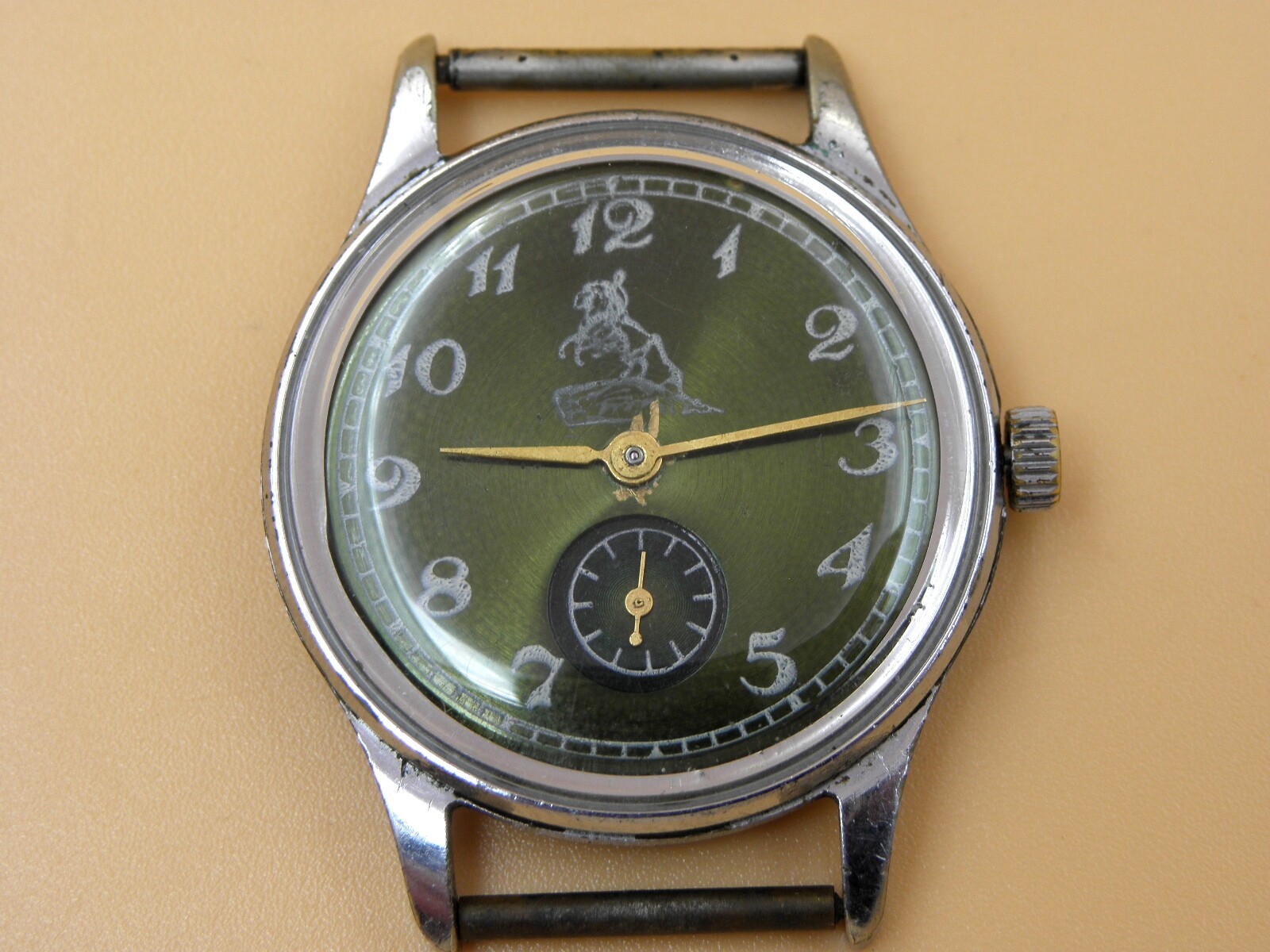 EARLY GREEN SOVIET USSR KAMA Monument to Peter I VOSTOK WATCH FACT ...