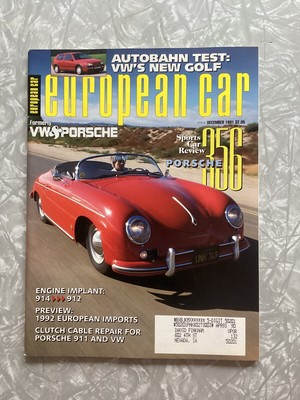 European Car Magazine December 1991 VW Porsche Classic Convertible 1973 ...