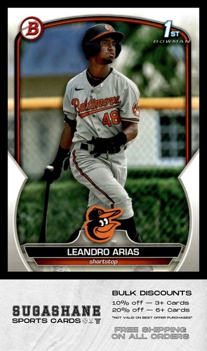 2023 1st Bowman BP-84 Leandro Arias Orioles Baseball Card | eBay