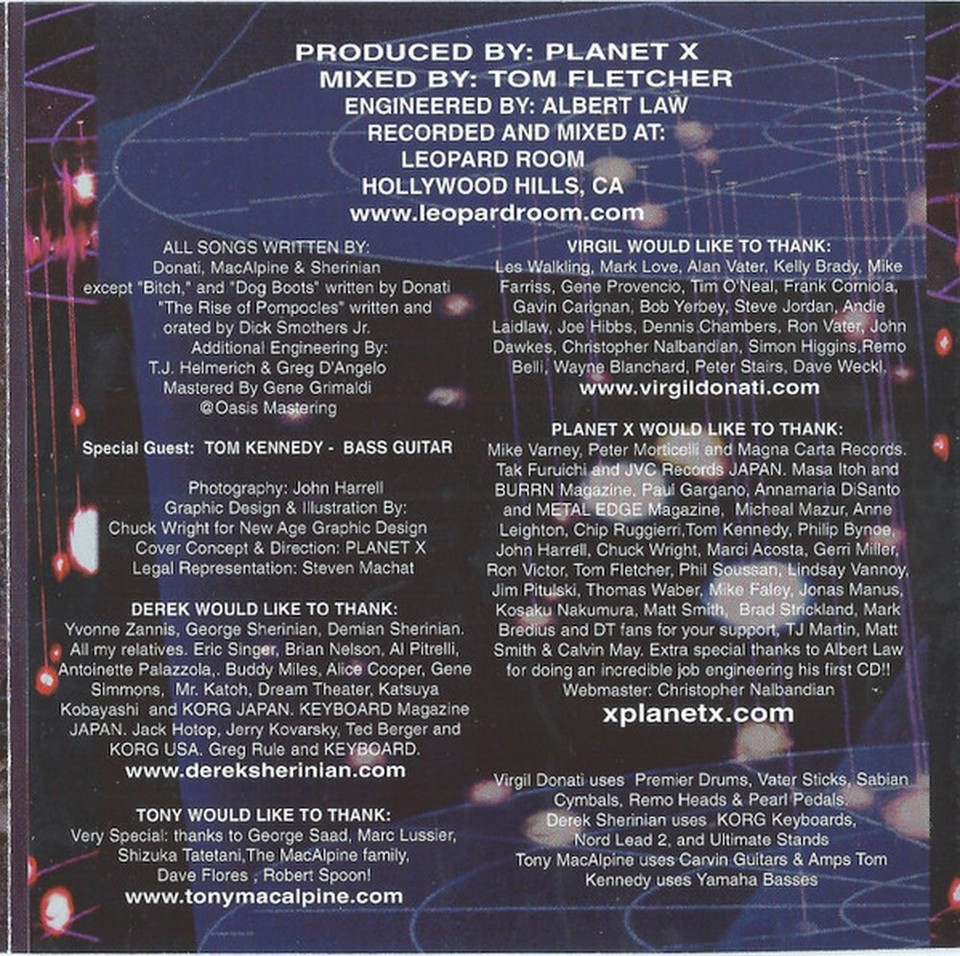 AUTOGRAPHED Planet X - Universe (CD, 2000, NM) | eBay