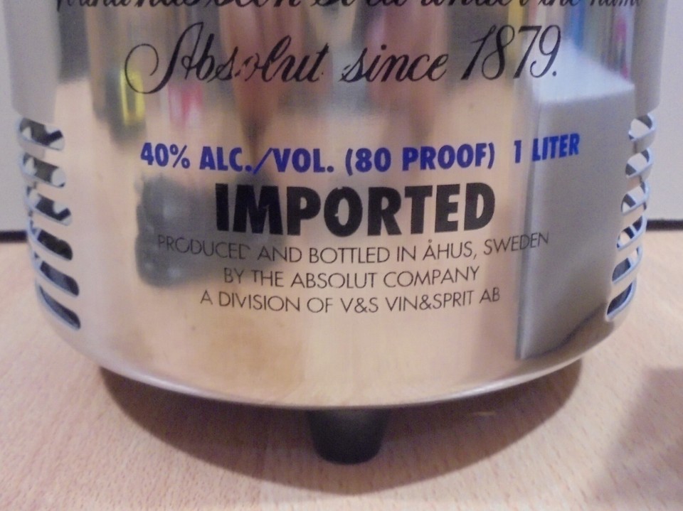 ABSOLUT VODKA ADVERTISIGN ELECTRIC BOTTLE COOLER FRIDGE | eBay