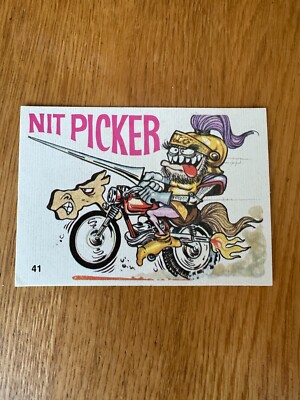 1972 SILLY CYCLES sticker card #41 Donruss (Odd Rods related) Nit ...