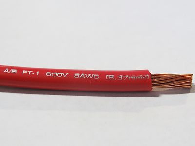 MTW 8 GAUGE AWG RED 19 STRANDS PURE COPPER WIRE 20' FT MADE IN USA | eBay