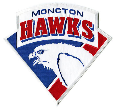 1993-94 MONCTON HAWKS AHL HOCKEY MINORS 10.25" JERSEY PATCH FINAL ...