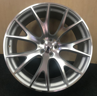 2015 Dodge Challenger SRT Hellcat 20X9 Silver Machined Wheel Replica ...