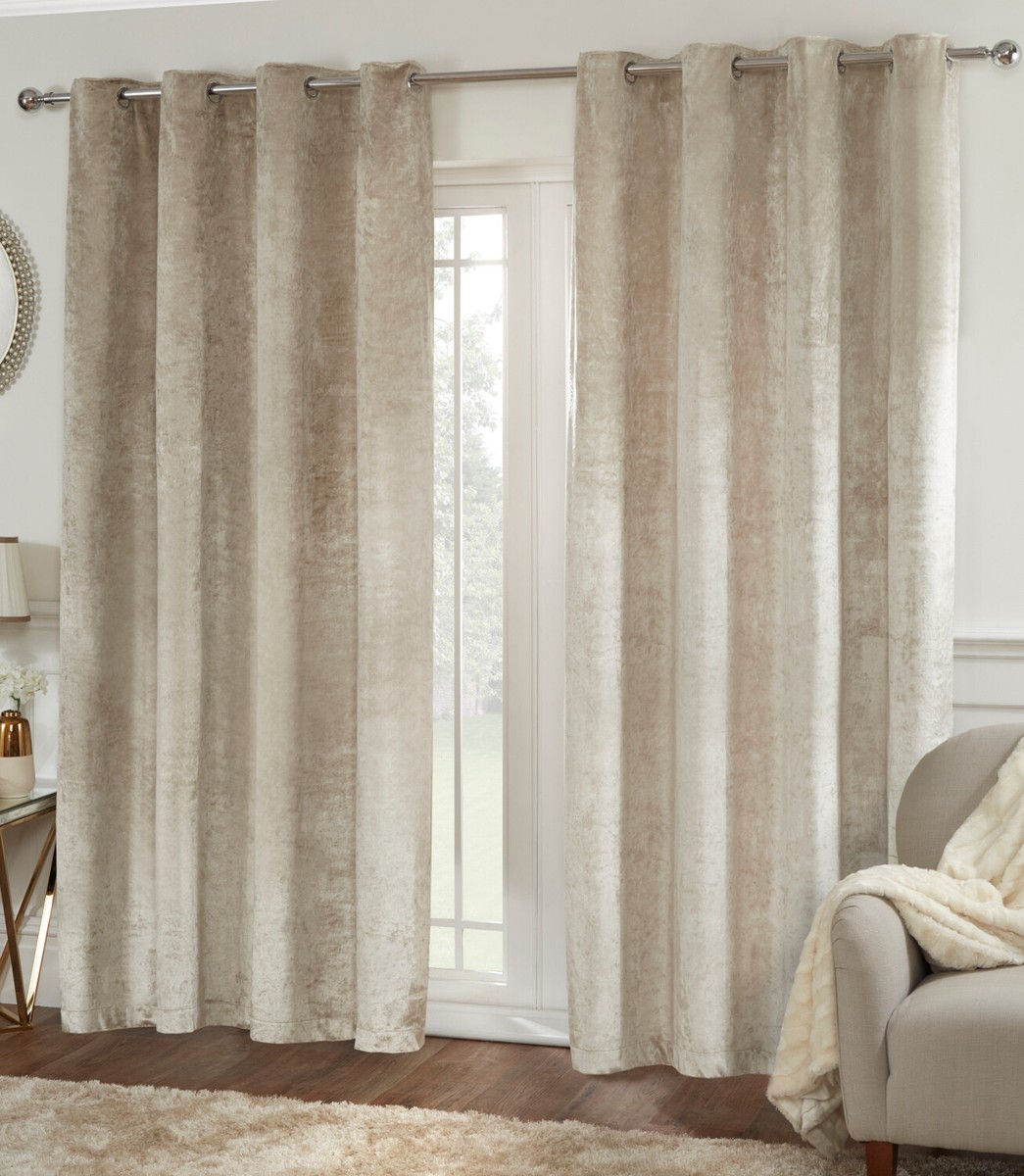 Beige Lined Curtains