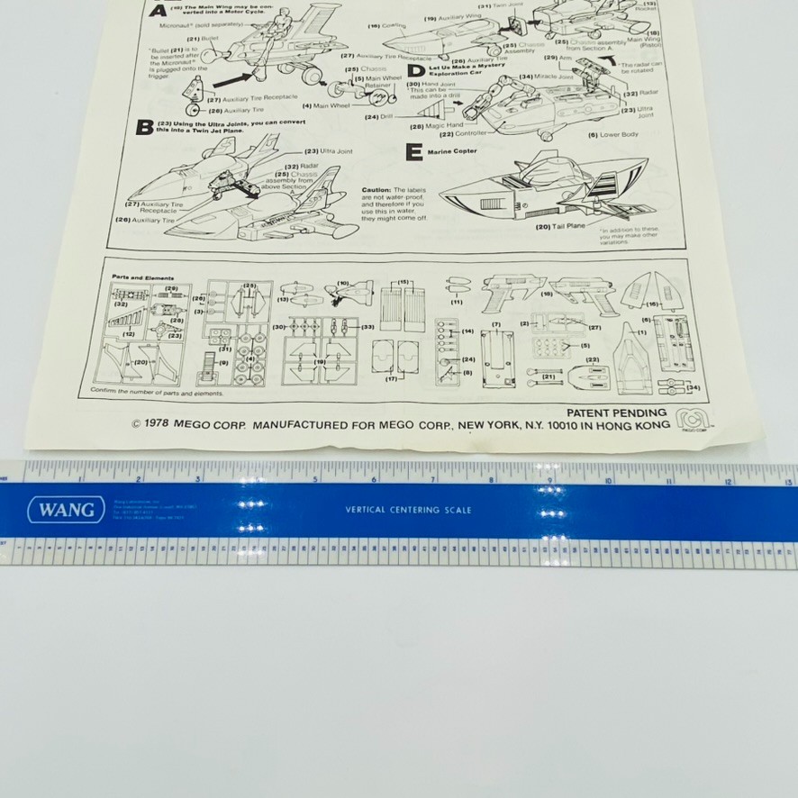 MEGO MICRONAUTS "BATTLE CRUISER" - ORIGINAL INSTRUCTION SHEET ...
