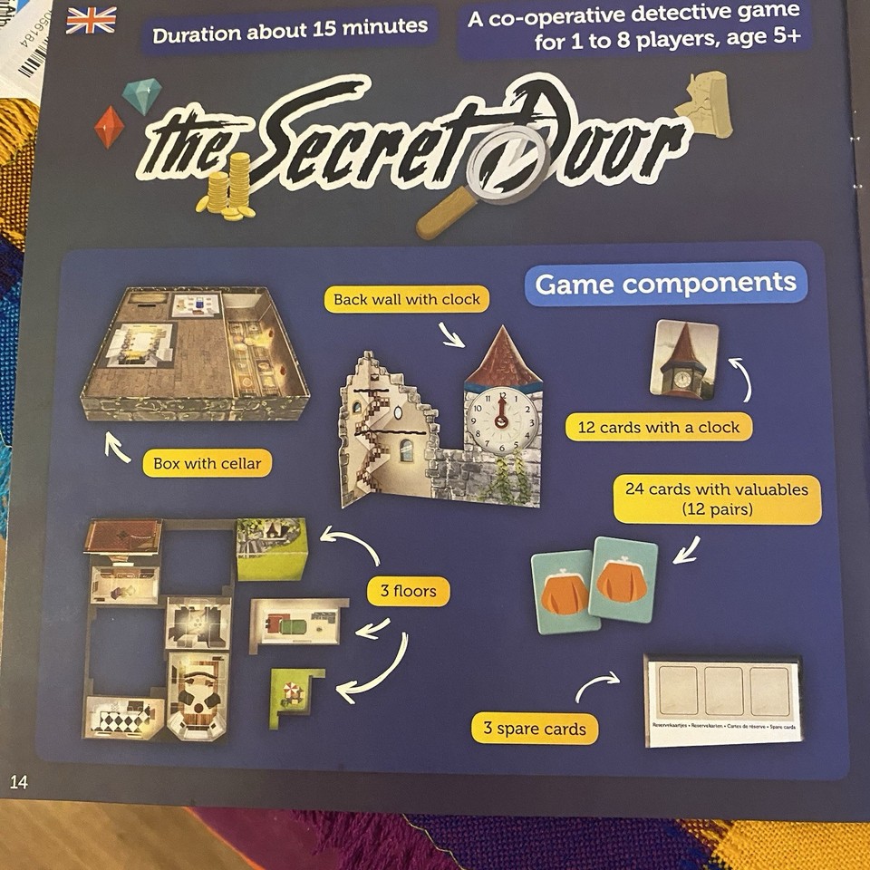 Sunny Games The Secret Door Board Game Co-op Detective Game Jim Deacove ...