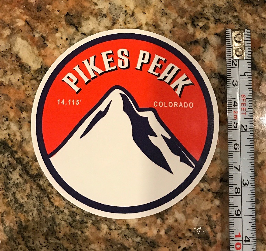 Pikes Peak Sticker - Colorado Mountain Sports Climbing Hiking Skiing ...
