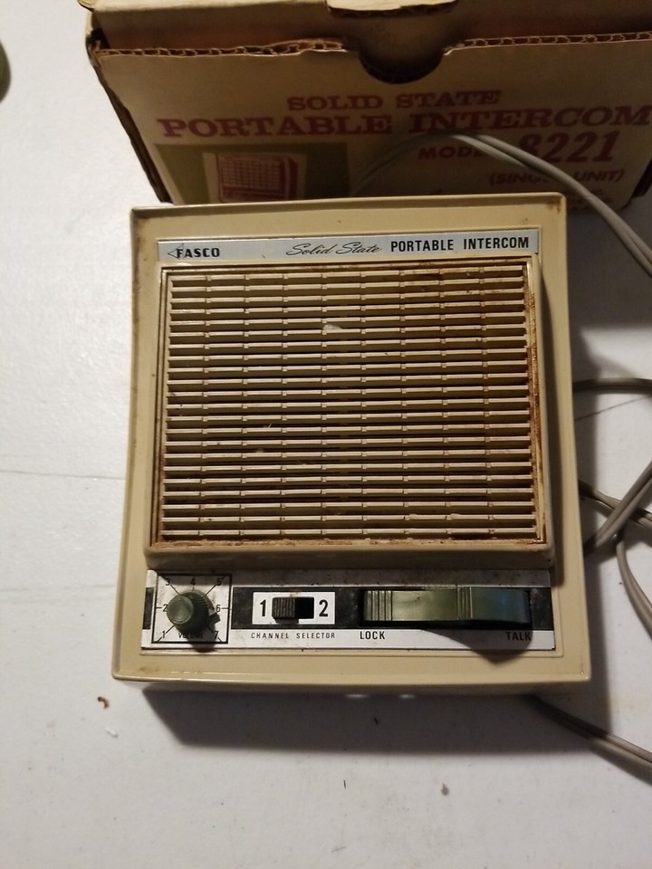 Vintage Fasco Solid State Portable Intercom. 2 Channel System. In ...