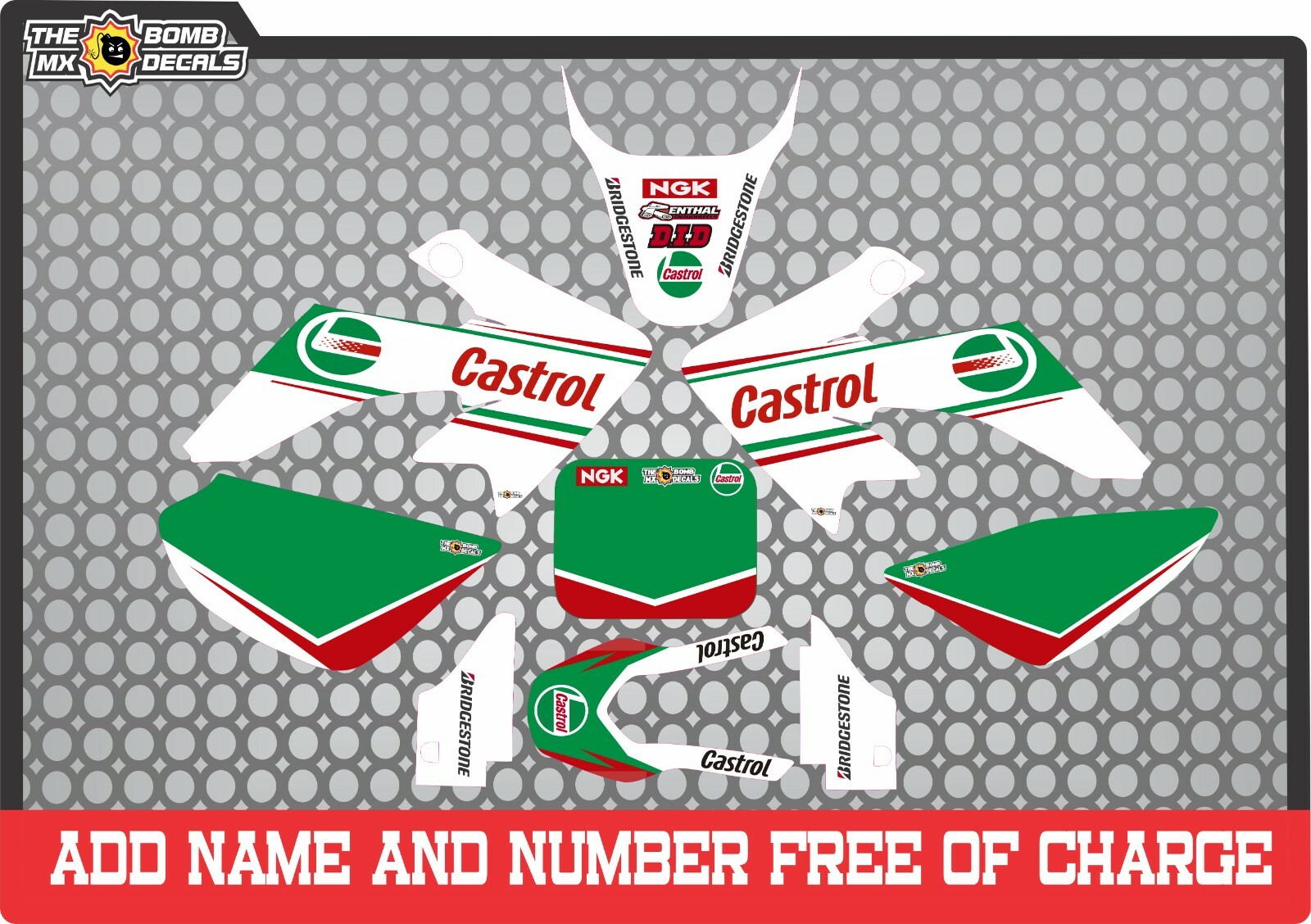 honda crf50 replacement graphics sticker decal crf50 full kit | eBay