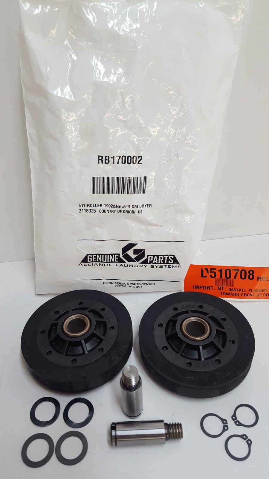 RB170002 SPEED QUEEN DRYER ROLLER KIT *NEW OEM PART* | eBay