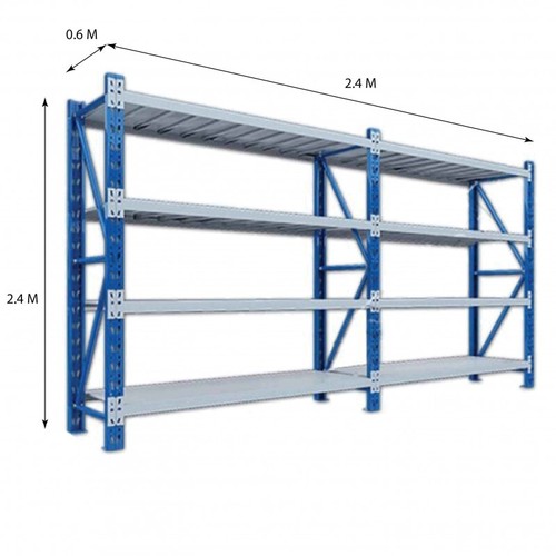2.4M Length x 2.4M High Metal Steel Garage Warehouse Storage Shelving ...