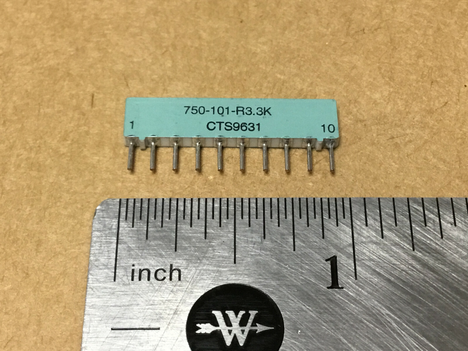 (3 PC) CTS 750-101-R3.3K Resistor Network, Ceramic, 3.3K Ohm, 100V, 2± ...