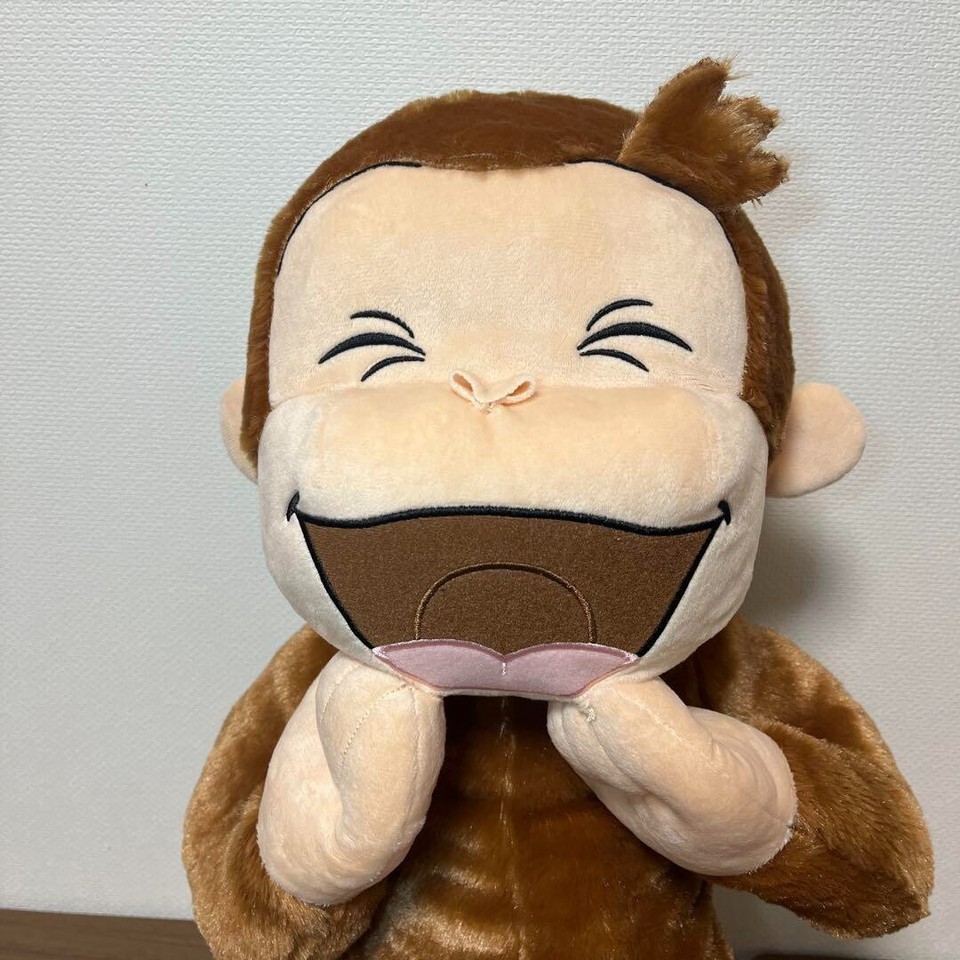 RARE Curious George Giga Big Plush doll Laugh ver. Exclusive to JAPAN ...