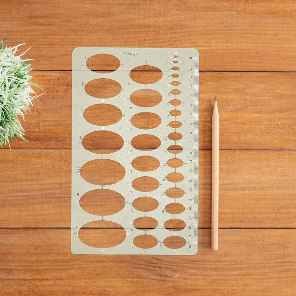 4pcs Circle And Oval Templates For Drawing Plastic Stencils For Crafts ...