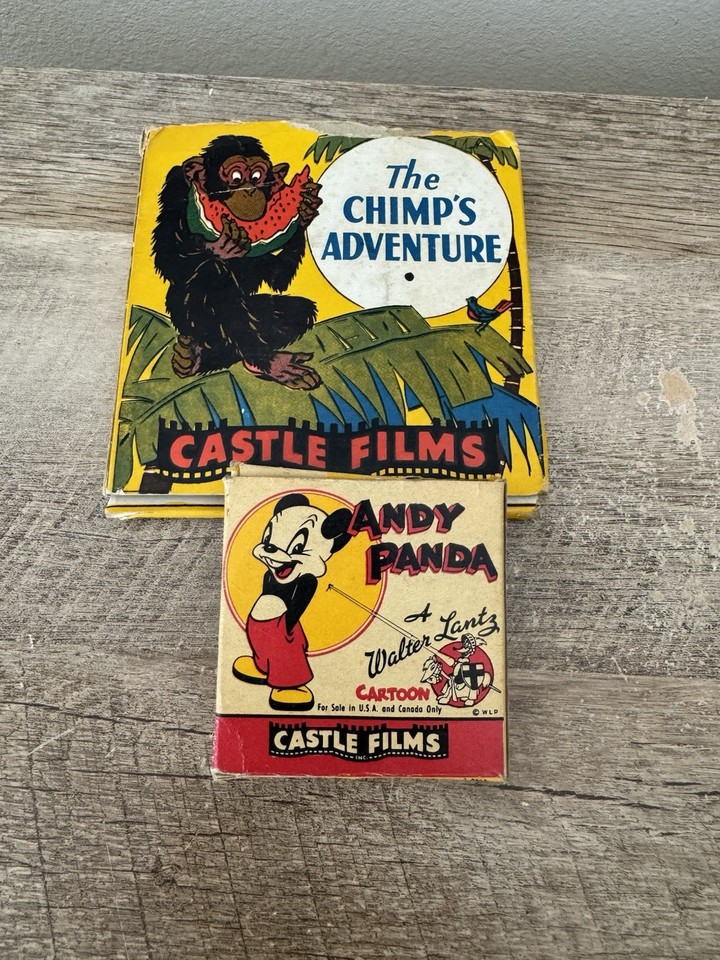 The Chimp Adventure + Andy Panda Dizzy Kitty 8mm Castle Films Vintage ...