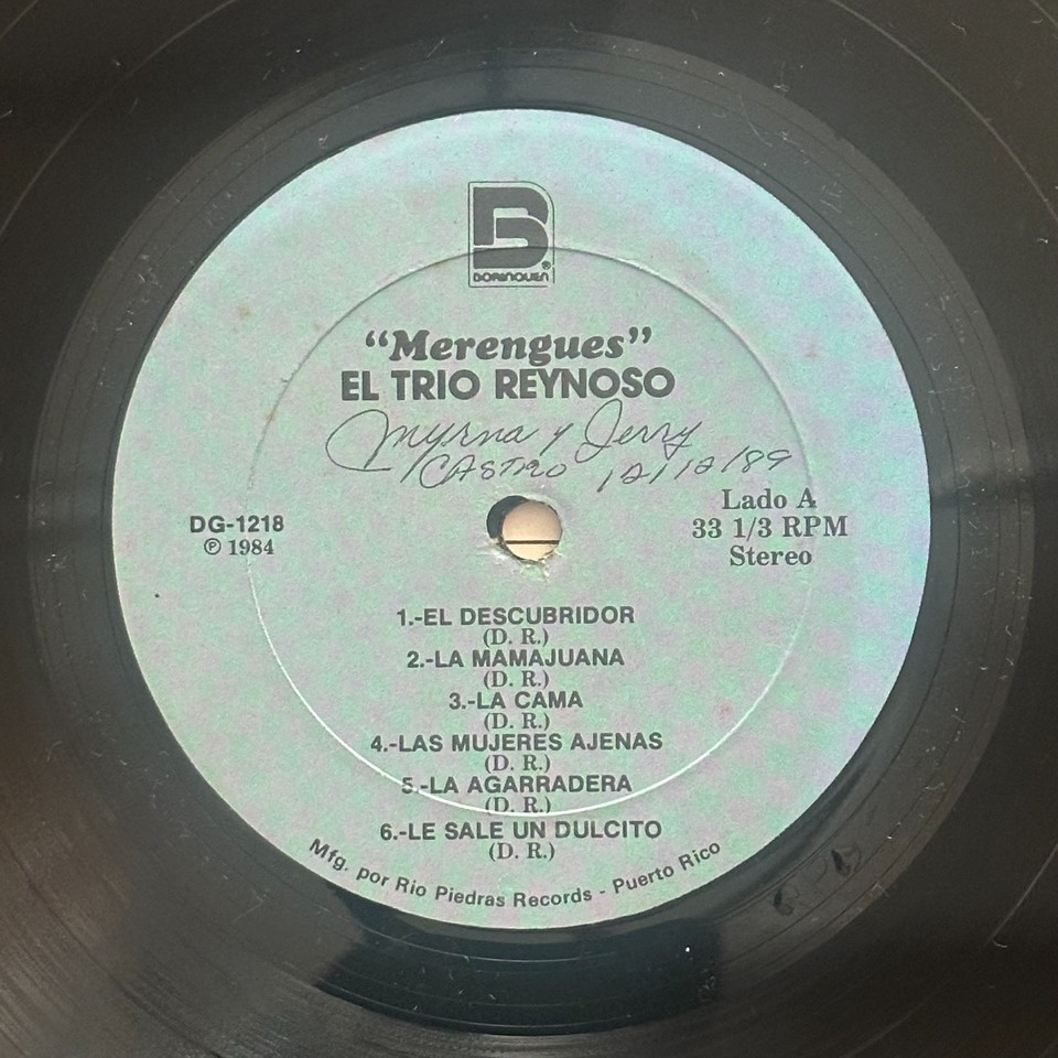 TRIO REYNOSO - Merengues / MERENGUE TIPICO PERICO RIPIAO LP BORINQUEN ...