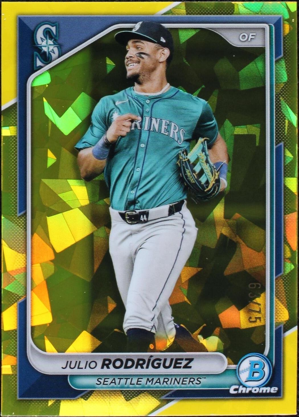 2024 Bowman Chrome Sapphire Edition - Julio Rodriguez #95 Yellow /75 ...