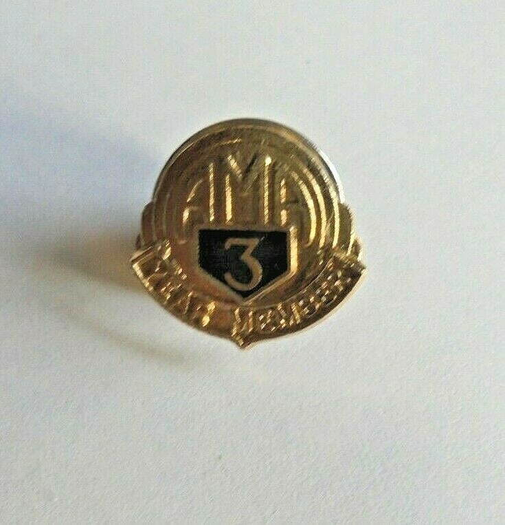 Cool Vintage AMA 3 Year Member Motorcycle Club Lapel Pin Pinback Button ...