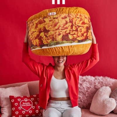 New Limited Edition Collectible KFC Chicken Sandwich Snuggler Pillow ...