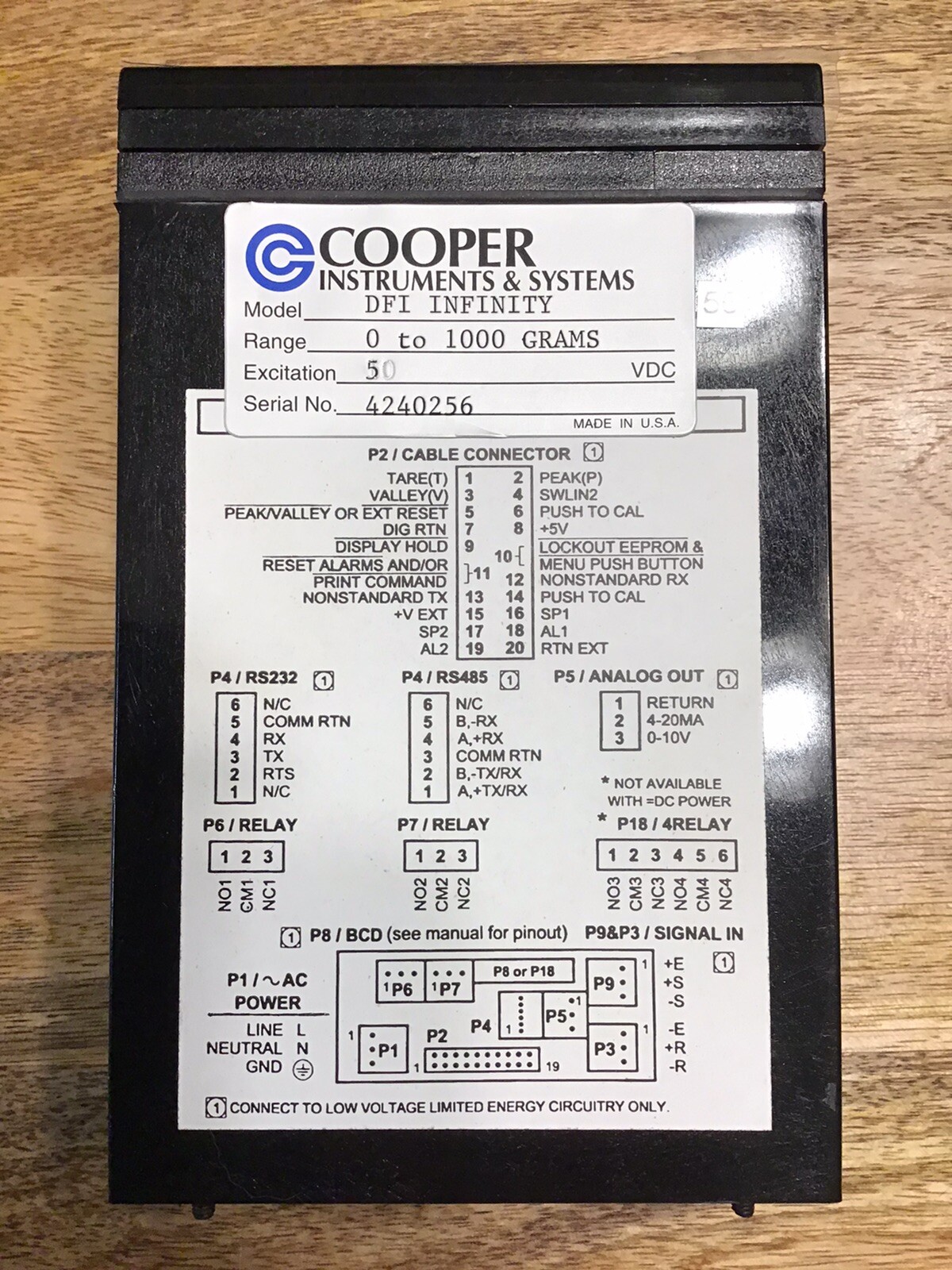 COOPER INSTRUMENTS DFI INFINITY DIGITAL FORCE INDICATOR & MINITURE LOAD ...