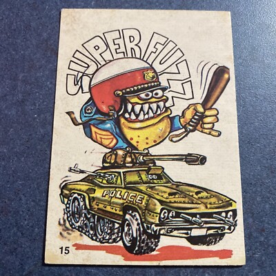 Donruss Odder Odd Rod Card Sticker Hot Car Rat Fink 15 Super Fuzz ...