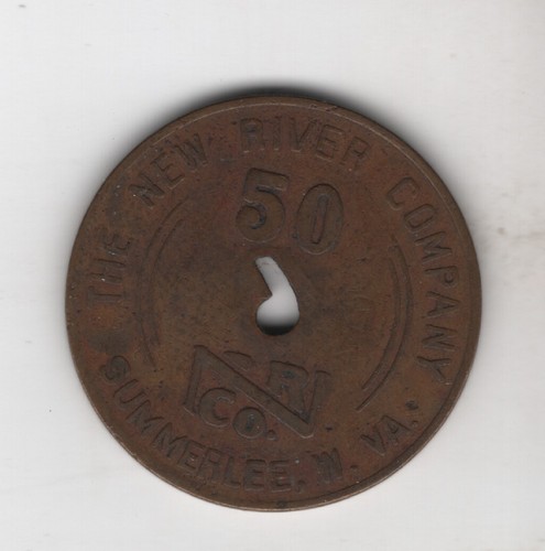 THE NEW RIVER COMPANY 50 cent Coal Script Token NRCO in center ...