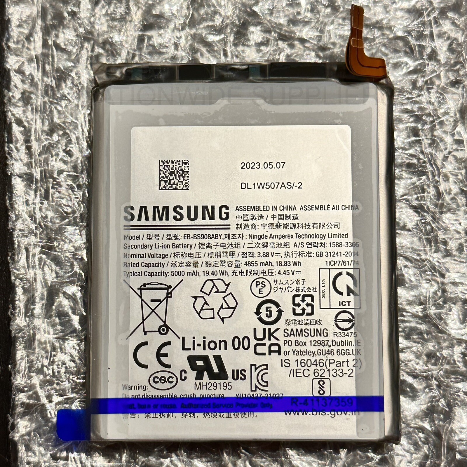 OEM Samsung Galaxy S22 Ultra S908U Battery EB-BS908ABY Genuine Service ...
