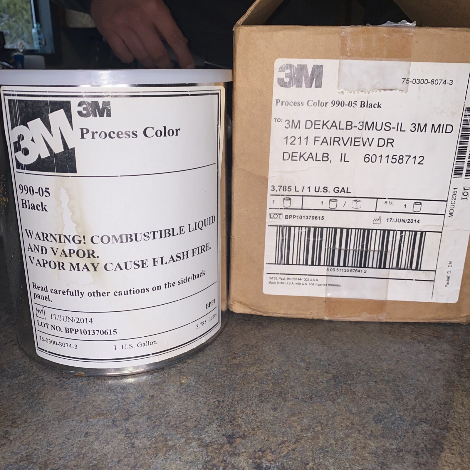 3M Process Color 990-05 Black, Gallon Container (Case of 1) | eBay