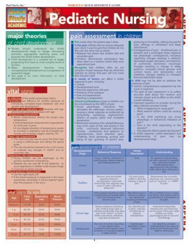 Pediatric Nursing - pamphlet, 9781572229136, Inc BarCharts, new ...
