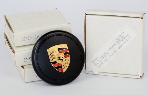 Porsche Black Fuchs Center Caps 70mm Carrera 911 930 Colored Detail ...