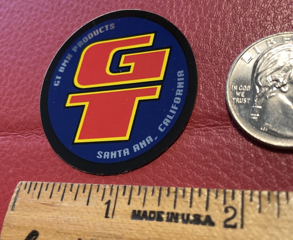 Vintage NOS GT DECALS BMX STICKERS RACING CHROME Black MACH ONE PRO ...