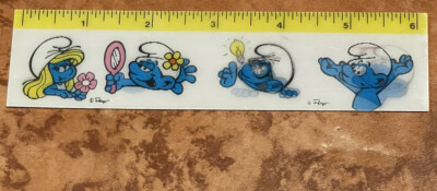Vintage SMURF 6” Plastic Holographic Ruler Peyo 1983 by Lucas Films | eBay