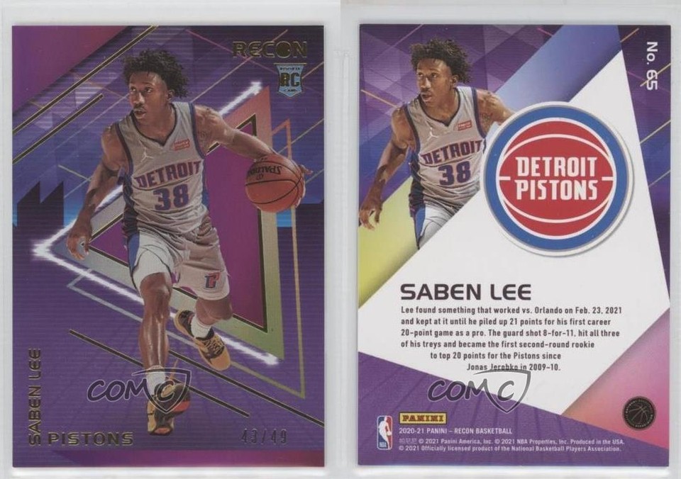 2020-21 Panini Recon Holo Purple 43/49 Saben Lee #65 12wz | eBay UK