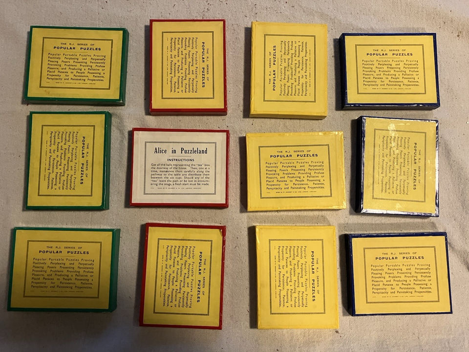 Vintage Box Set of 12 Compendium Puzzles Skill Dexterity Games by ...
