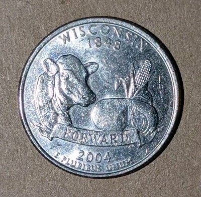 2004-D 25c Wisconsin State Quarter High Corn Uncirculated Details Extra ...
