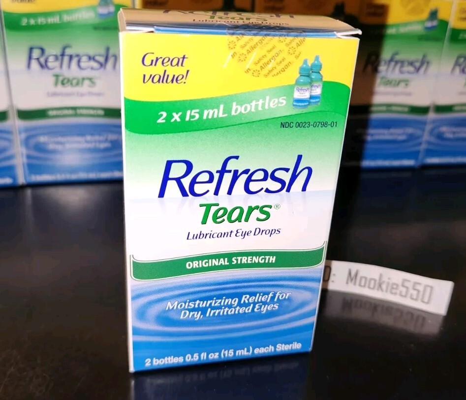 EXP 02/2028+! 2 Lot TWIN Pack REFRESH TEARS Eye Drops 0.5oz (15mL) 4 ...